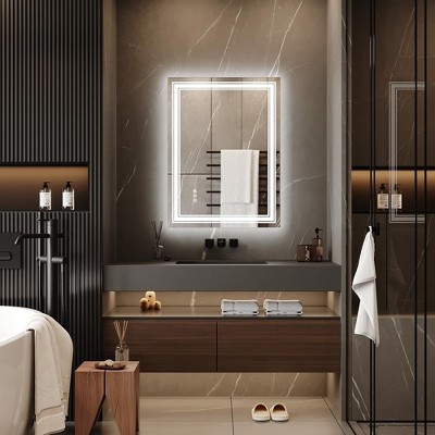 Elegant Lighting Soft Corner Pivot Mirror 24x32 Inch In Silver : Target