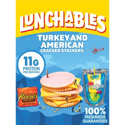 Lunchables Turkey & American Cheese Cracker Stackers - 8.9oz : Target