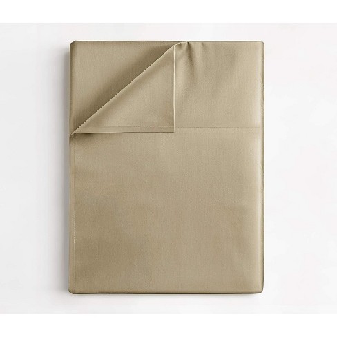 Cgk Linens Single Cotton Flat Sheet/top Sheet 400 Thread Count In Beige ...