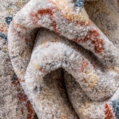 Well Woven Ollie Vintage Ivory Diamond Stripes Pattern 5'3" X 7'3" Area ...