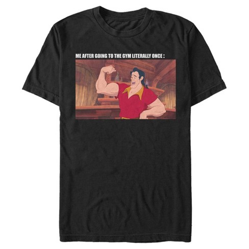 Men's Snow White And The Seven Dwarfs Gaston Gym Meme T-shirt : Target