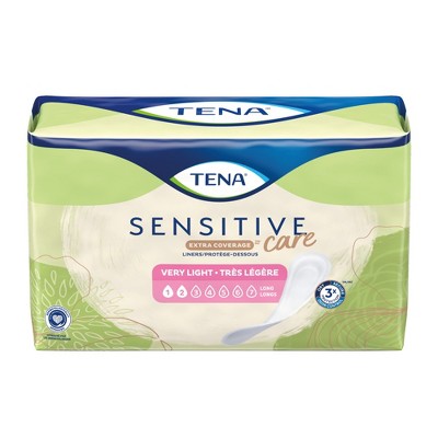 Tena Sensitive Care Extra Coverage Female Incontinent Pad Very Light ...
