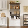 Modern Tall Kitchen Pantry Cabinet with Adjustable Shelves, Drawers ...