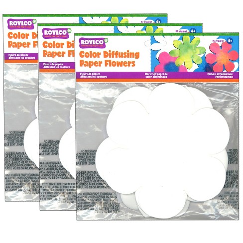 Roylco® Color Diffusing Paper Flowers, 80 Per Pack, 3 Packs : Target