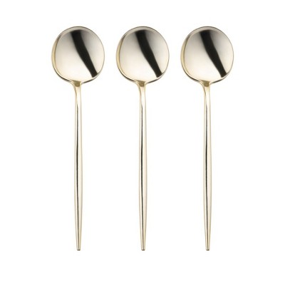 Smarty Had A Party Shiny Metallic Gold Plastic Spoons (600 Spoons) : Target