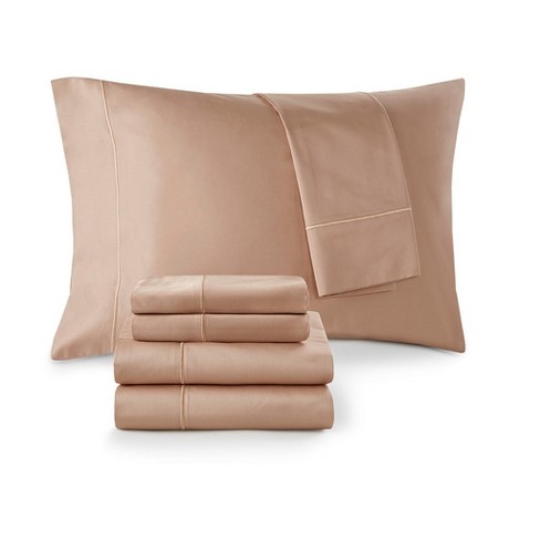 Livn Co. 600 Thread Count Pima Cotton Sateen Sheet Set With Baratta Hem ...