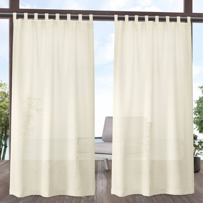 Set Of 2 Miami Indoor/outdoor Tab Top Window Curtain Panel - Exclusive ...