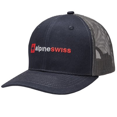Alpine Swiss Trucker Hat Snapback Mesh Back Cap Adjustable Breathable ...