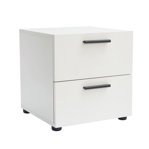 Bryt 2 Drawer Nightstand Bedside Table, White Bedroom Nightstand : Target