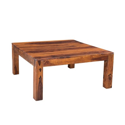 Handmade Cube Low Square Coffee Table Brown - Timbergirl : Target