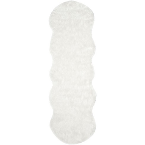 Faux Sheep Skin Fss117 Power Loomed Rug - Ivory - 2'6"x6' - Safavieh ...