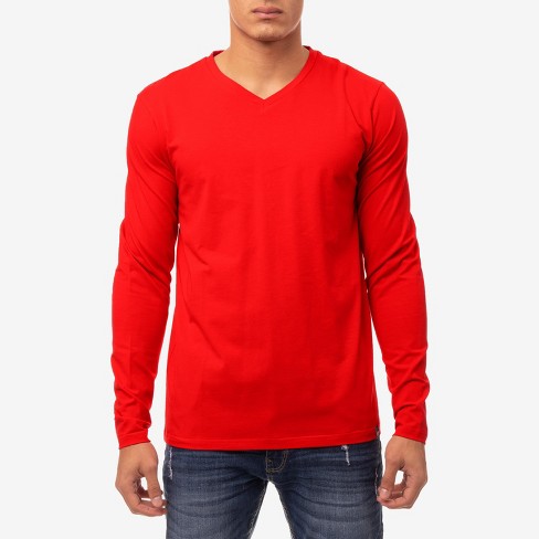 X Ray Men's Long Sleeve V-neck T-shirt In Racer Red Size Small : Target