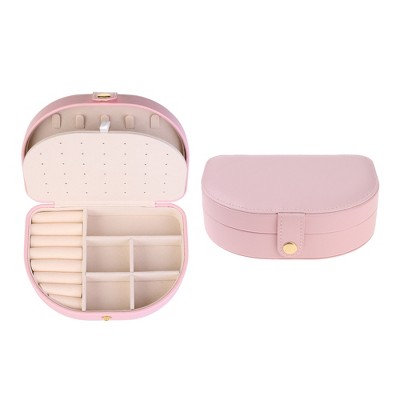 Unique Bargains Luxury Suede Jewelry Ring Box 1 Pc Pink : Target