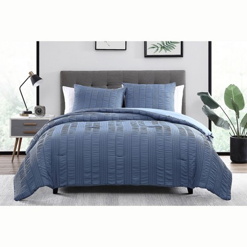 Kate Aurora Modern Accents Jodi Ruffled Embossed 3 Piece Comforter ...