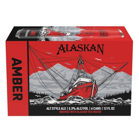 Alaskan Amber Alt Style Ale Beer - 6pk/12 Fl Oz Cans : Target