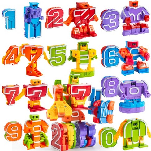 Syncfun 10pcs Number Bots Toys, Action Figure Learning Toys, Number ...