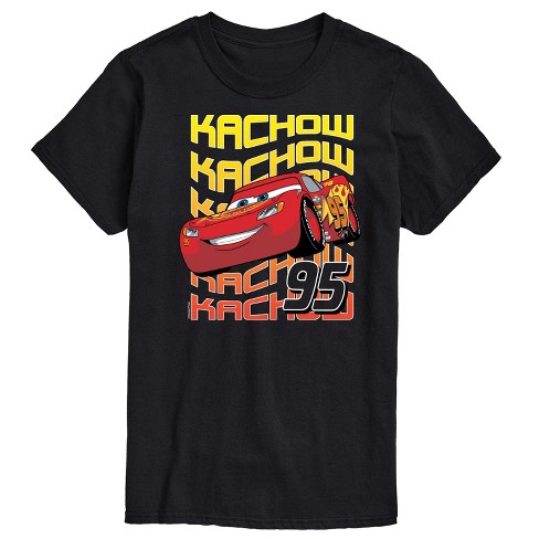 Men's Cars Lightning Mcqueen Kachow Stacked 95 Short Sleeve Graphic T ...