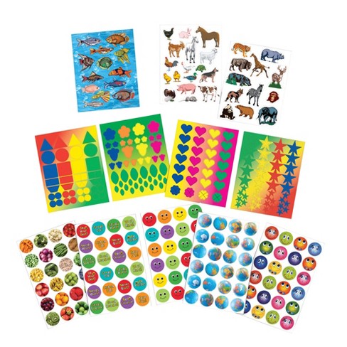 School Smart Assorted Everyday Stickers, 60 Sheets, Pack Of 1700 : Target