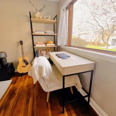 Loring Wood Writing Desk With Drawers And Charging Station - Threshold ...
