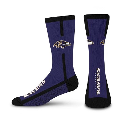 Nfl Baltimore Ravens Youth Rise Up Crew Socks : Target