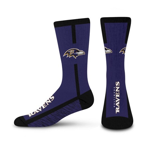 Nfl Baltimore Ravens Youth Rise Up Crew Socks : Target