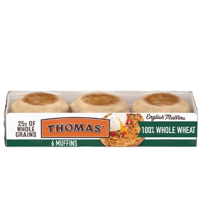 Thomas' Whole Wheat English Muffins - 12oz/6ct : Target