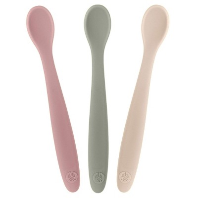 WeeSprout Silicone Baby Spoons, First Stage Infant Feeding Utensils ...