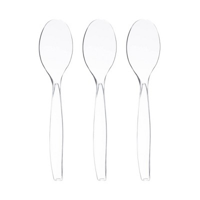 Smarty Had A Party Clear Disposable Plastic Serving Spoons (150 Spoons ...