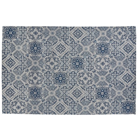 Park Designs Delft Tile Mosaic Blue Rug 4 Ft X 6 Ft : Target