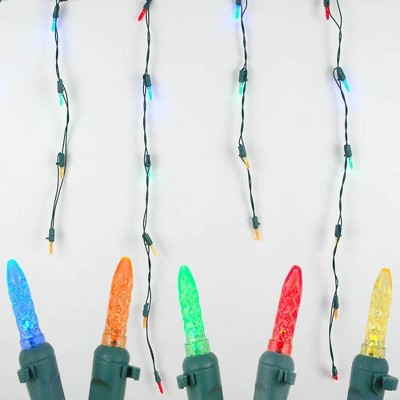 Novelty Lights Multicolored M5 Led Icicle Lights On Green Wire 150 ...