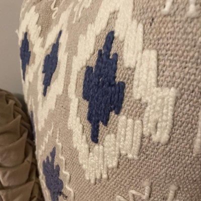 20"x20" Geometric Diamond Textured Throw Pillow - Rizzy Home : Target