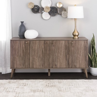 Save 26% • Milo Mid-Century Modern 4 Door Buffet Server - Prepac