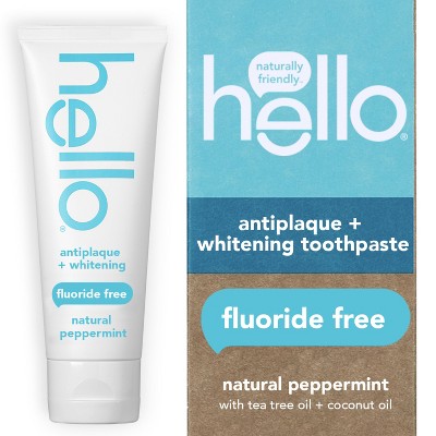 Hello Antiplaque And Whitening Fluoride-free Toothpaste - 4.7oz : Target