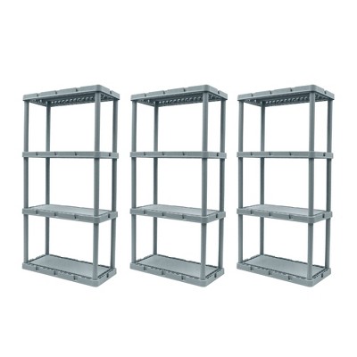 Gracious Living Knect-a-shelf Fixed Height 4 Tier Storage System Unit ...