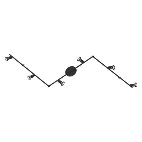 Eglo 6-light Tremendo Fixed Track Light Structured Black Finish: Wall ...
