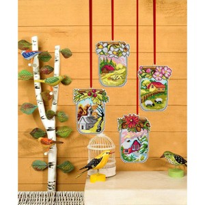 Orchidea Counted cross stitch kit with plastic canvas "Four seasons ...