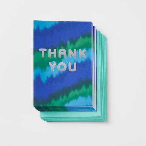 24ct Thank You Tie Dye Cards - Spritz™ : Target