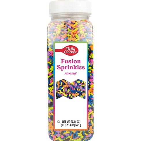 Betty Crocker Party Size Neon Fusion Sprinkle Bottle - 23.14oz : Target