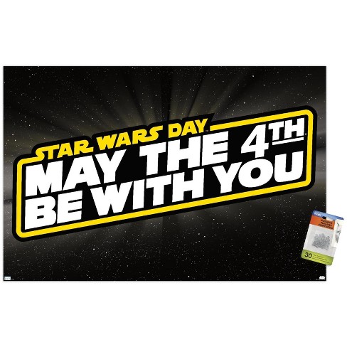Trends International Star Wars - May The 4th - Logo Unframed Wall ...