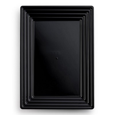 Smarty Had A Party 9" X 13" Black Rectangular With Groove Rim Plastic ...