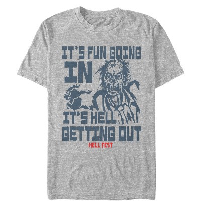 Men's Hell Fest Hell Getting Out T-shirt - Athletic Heather - Small ...