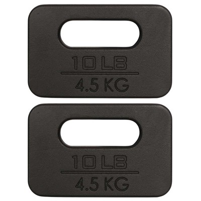 Yes4All Cast Iron Rucking Weight with Ergonomic Rounded Handle, Pair ...