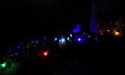 Collections Etc Solar Powered Outdoor String Lights 500 White : Target