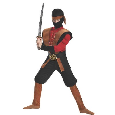 Boys' Ninja Warrior Muscle Costume - 10-12 - Multicolored : Target