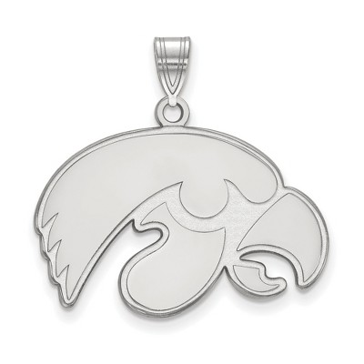 Black Bow Jewelry Sterling Silver Iowa Hawkeyes Ncaa Large Pendant : Target
