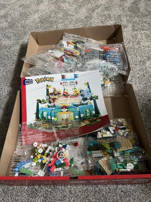Mega Pokemon Traning Stadium Building Toy Kit, With 5 Action Figures ...