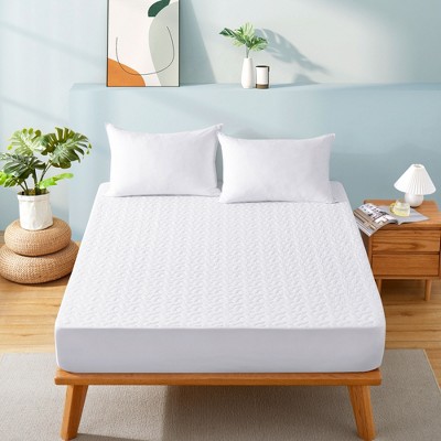 Peace Nest Wave Quilted Waterproof Down Alternative Mattress Protector ...