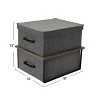 Household Essentials Stacking Storage Boxes With Laminate Top Ashwood ...