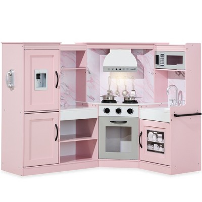 Best Choice Products Pretend Play Corner Kitchen, Interactive Wooden ...