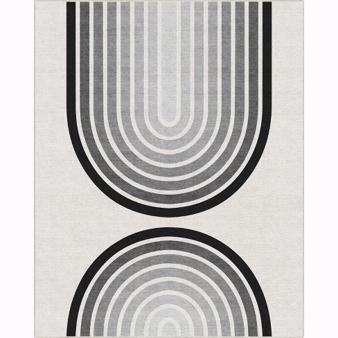 Well Woven Geometric Modern Flat-weave 7'10" X 9'10" Area Rug - Black ...